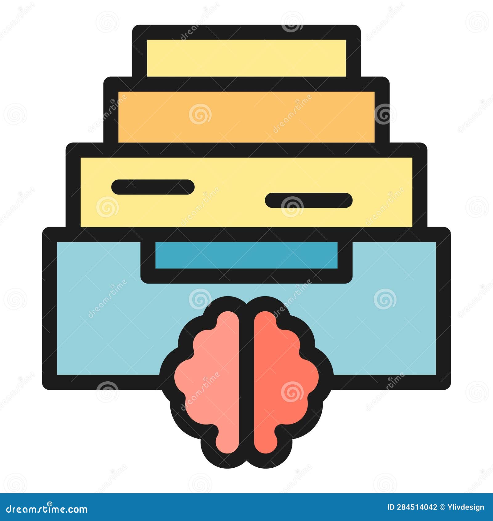 Memory Shelf Icon Vector Flat Stock Illustration - Illustration of ...