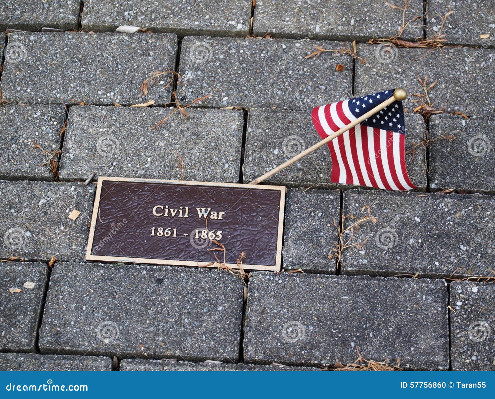 Memory (Sign Dedicated the Civil War) Stock Photo - Image of place ...
