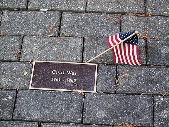 Memory (Sign Dedicated the Civil War) Stock Photo - Image of place ...