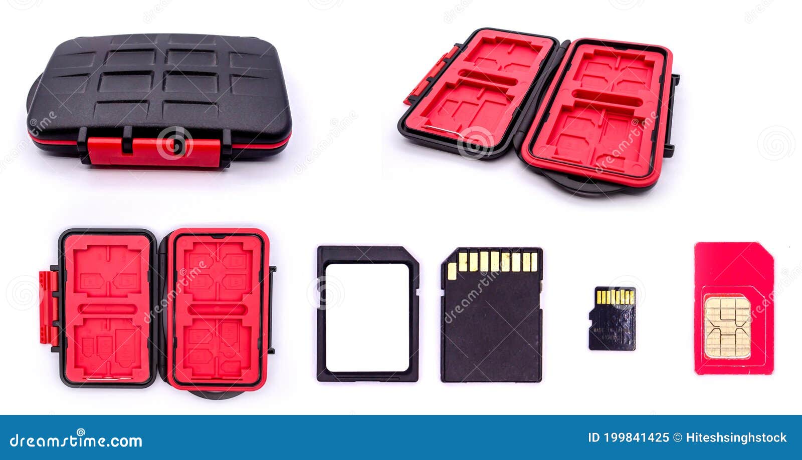 Memory and SIM Cards - Various Sizes SD and SIM Cards with Card Holder ...