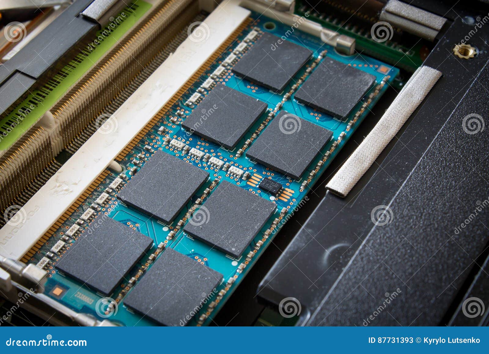 Memory slot stock image. Image of slot, memory, dram - 87731393