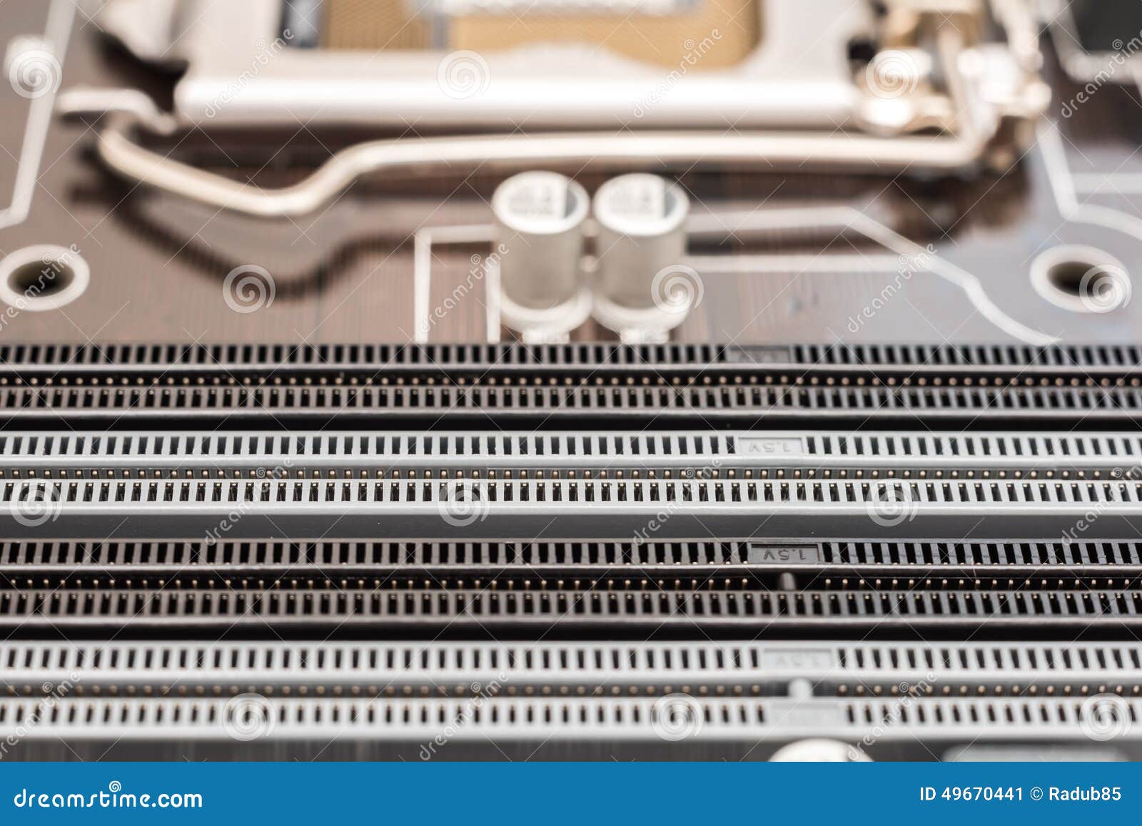 Memory Slot on Motherboard stock image. Image of closeup - 49670441