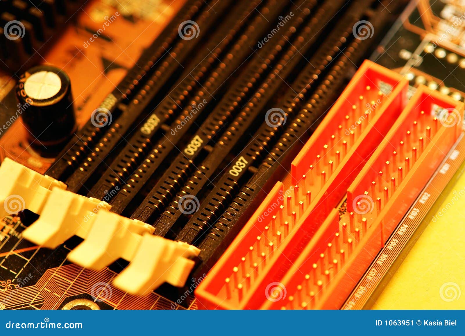 Memory slots stock image. Image of computing, communication - 1063951