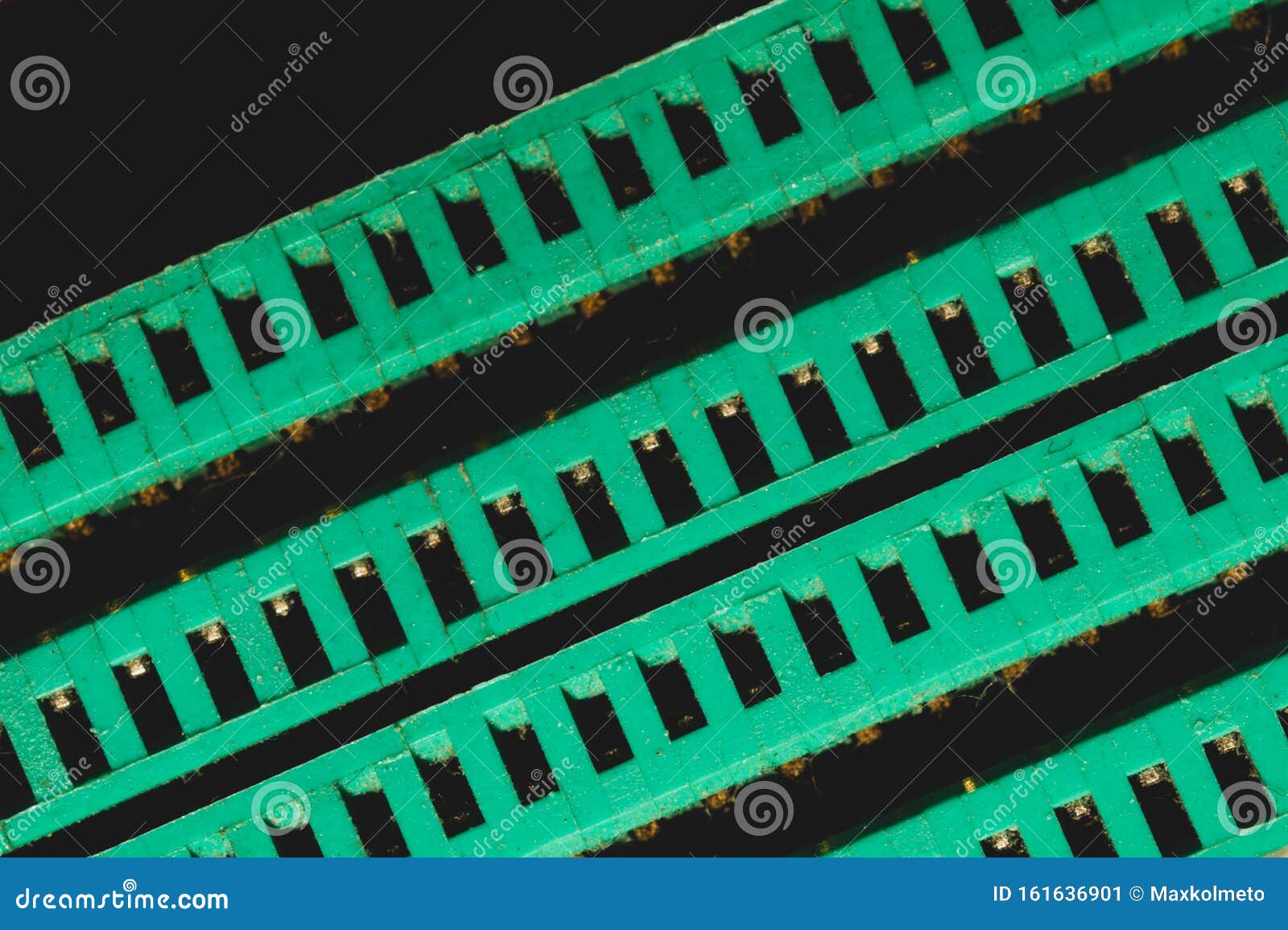 Memory Slots on the Motherboard Close Up. Ram Socket Stock Image ...