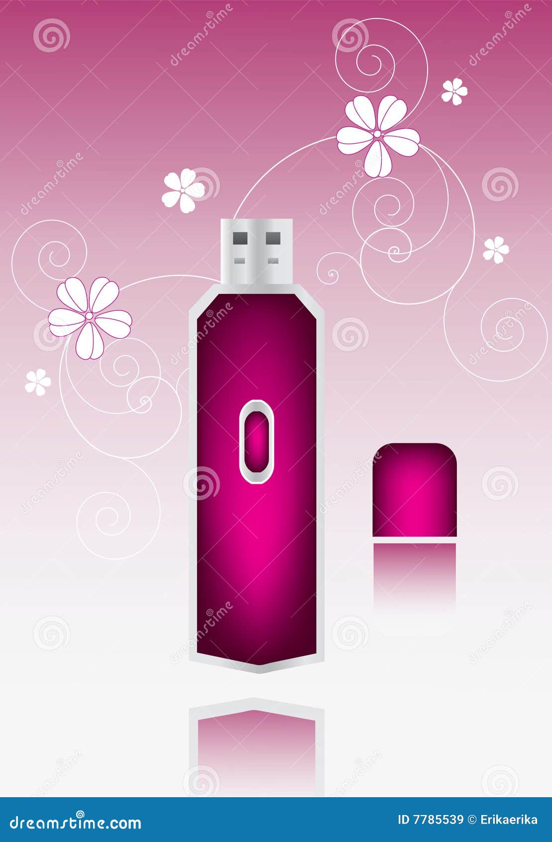 Memory stick stock vector. Illustration of portable, purple - 7785539