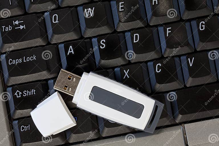 Memory Stick on Keyboard stock photo. Image of keyboard - 20639748
