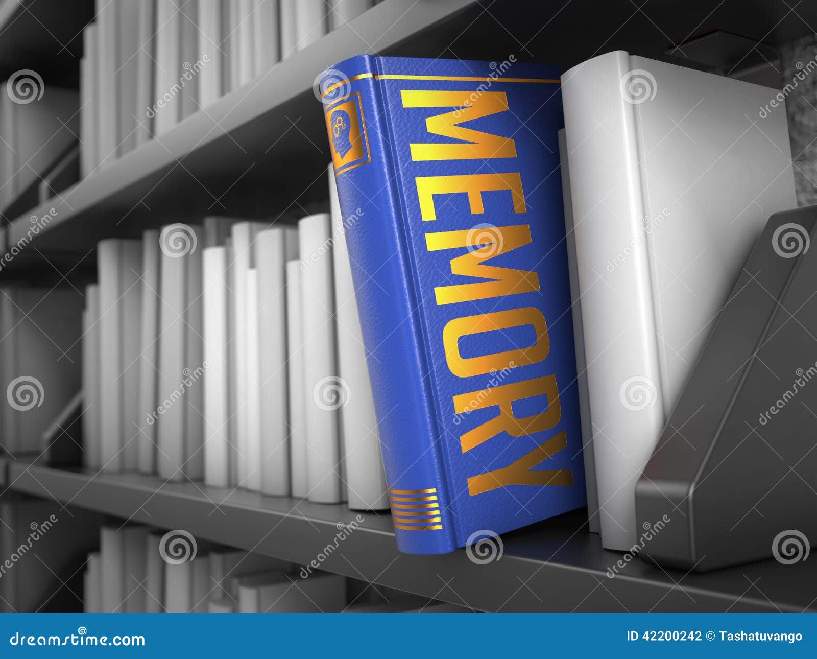 Memory - Title of Blue Book. Stock Photo - Image of brain, information ...
