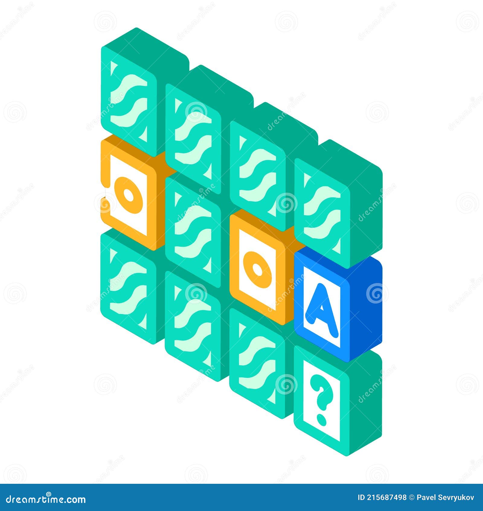 Memory Training Isometric Icon Vector Illustration Color Stock Vector ...