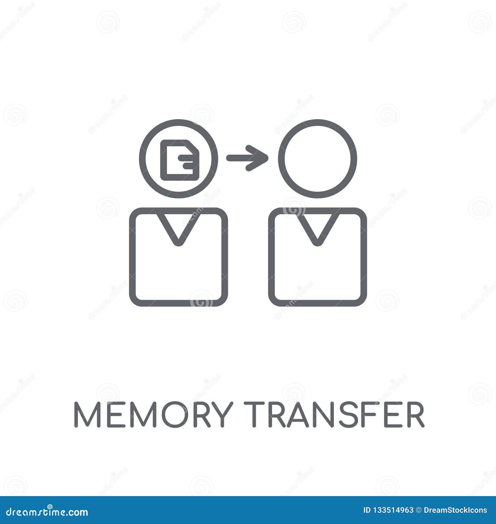 Memory Transfer Linear Icon. Modern Outline Memory Transfer Logo Stock ...