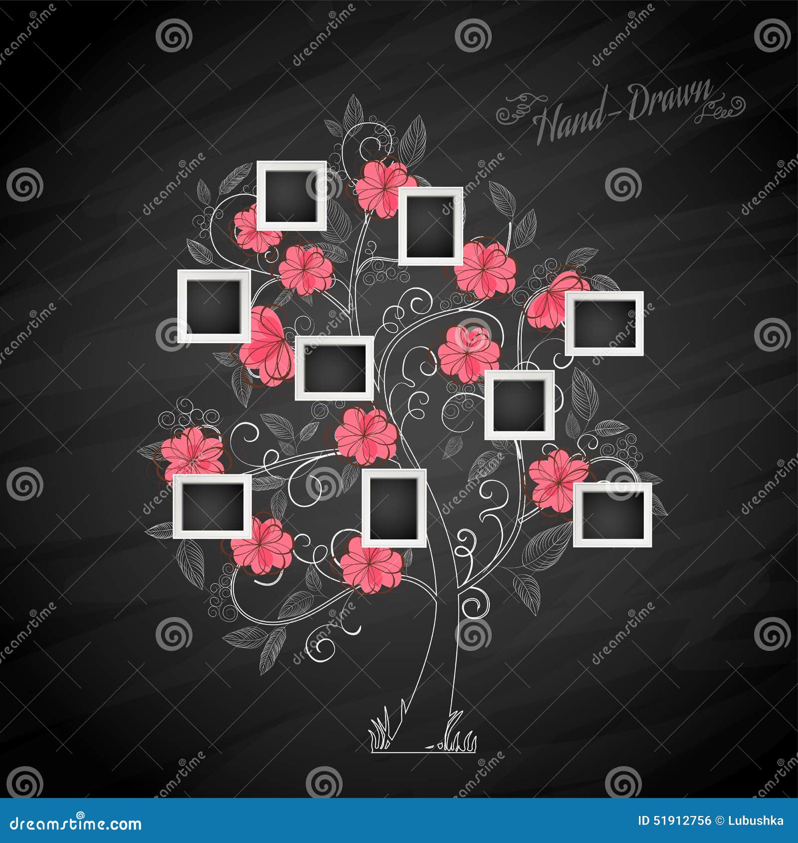 Memory tree stock vector. Illustration of gift, design - 51912756