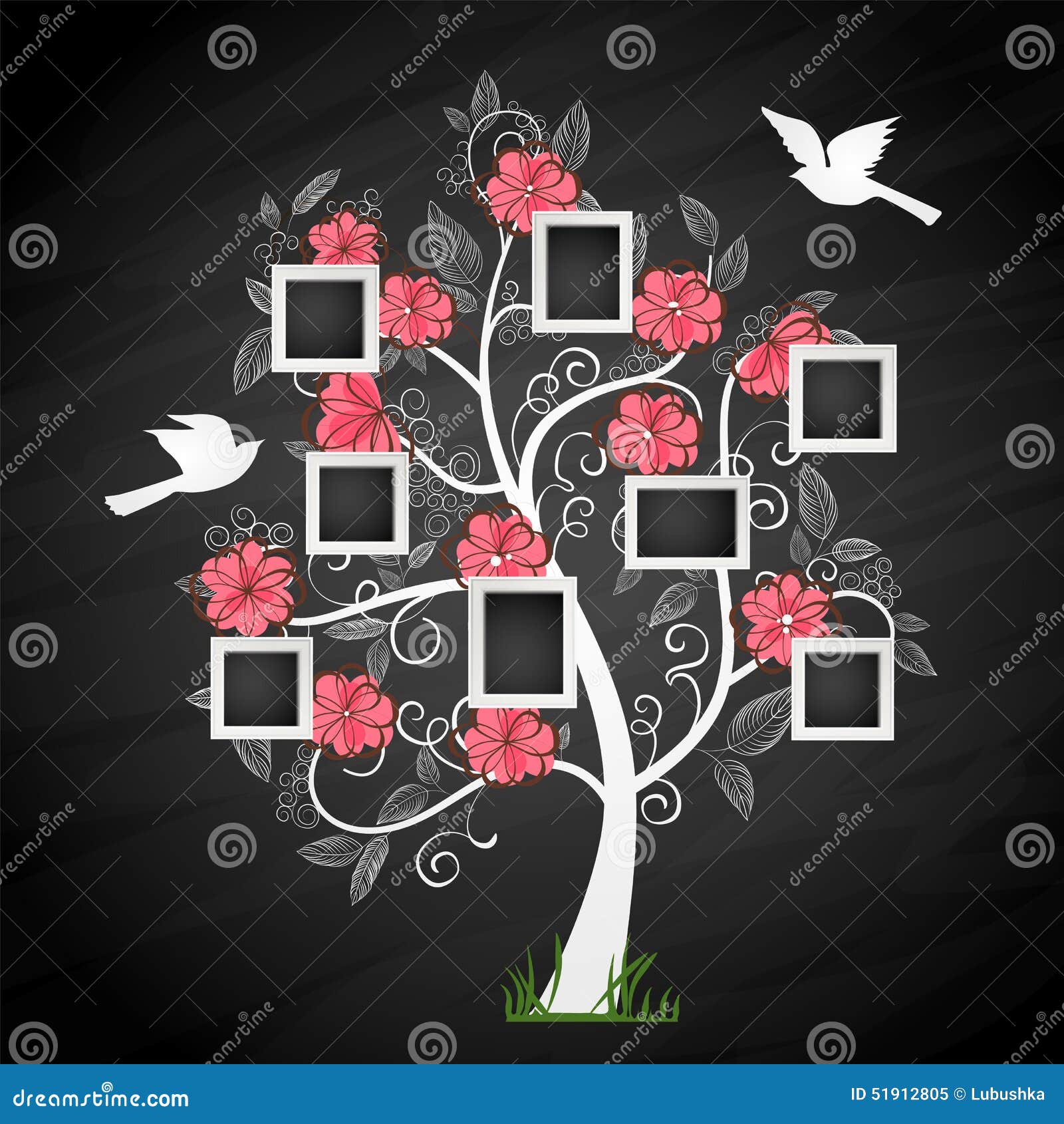 Memory tree stock vector. Illustration of design, album - 51912805