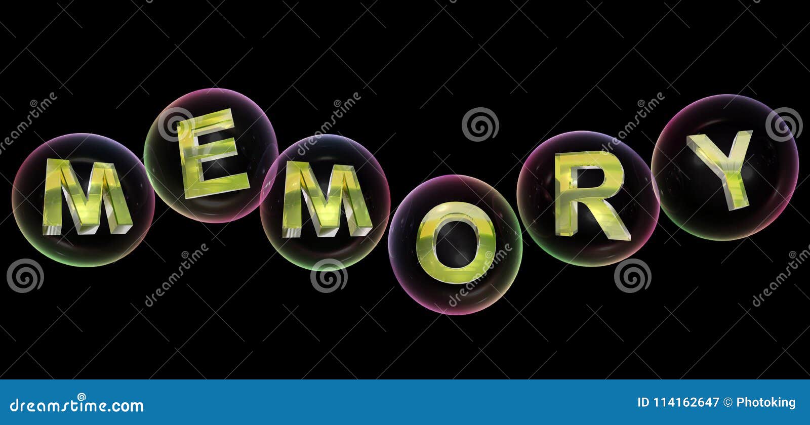 The memory word in bubble stock illustration. Illustration of memory ...