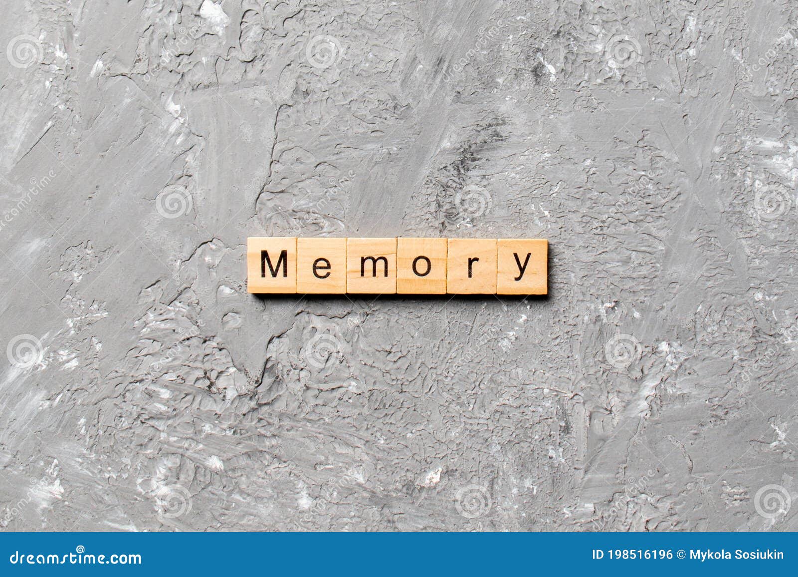 Memory Word Written on Wood Block. Memory Text on Table, Concept Stock ...