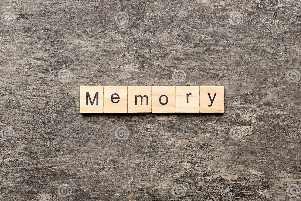 Memory Word Written on Wood Block. Memory Text on Table, Concept Stock ...