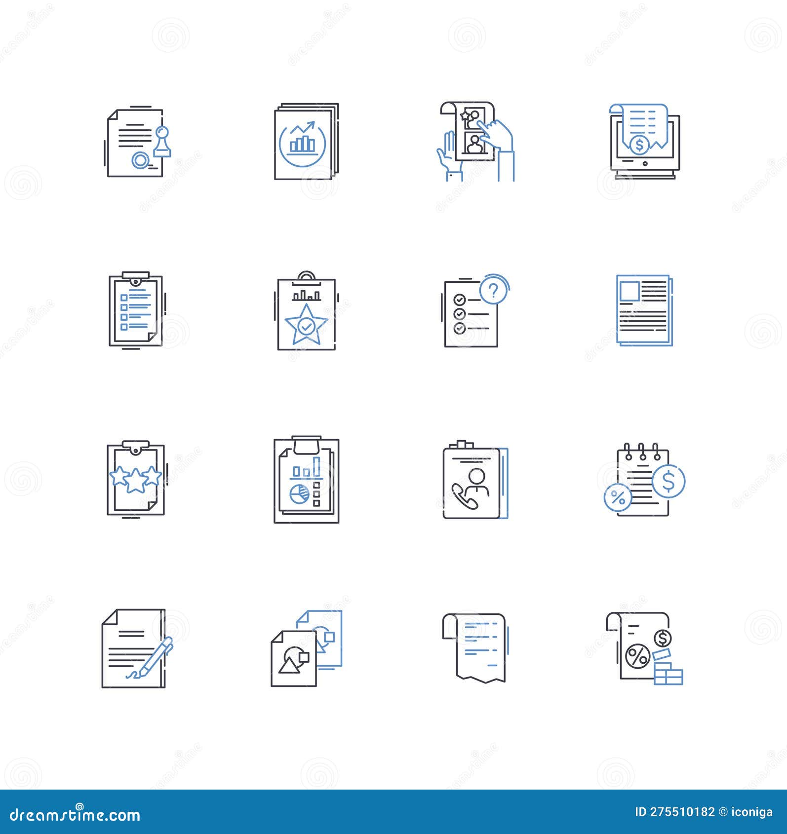 Memos Line Icons Collection. Communication, Reminder, Notification ...