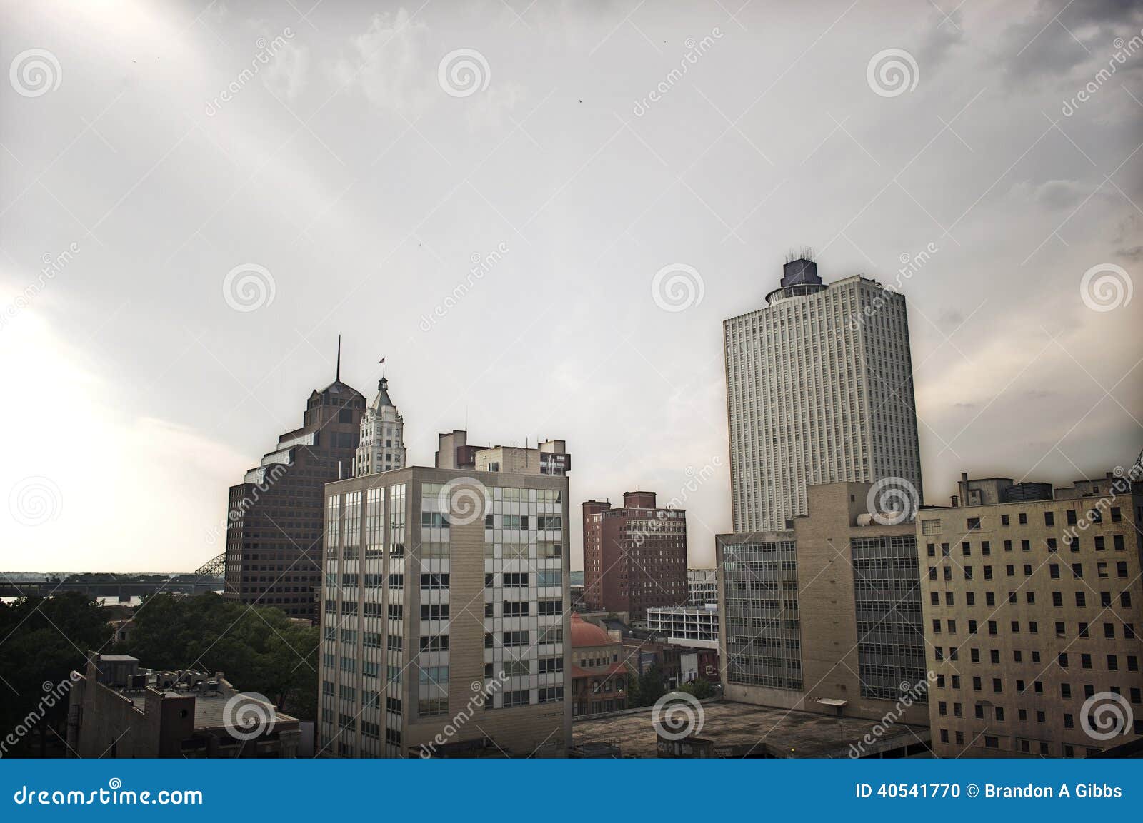 Memphis Aerial stock photo. Image of skyscraper, city - 40541770