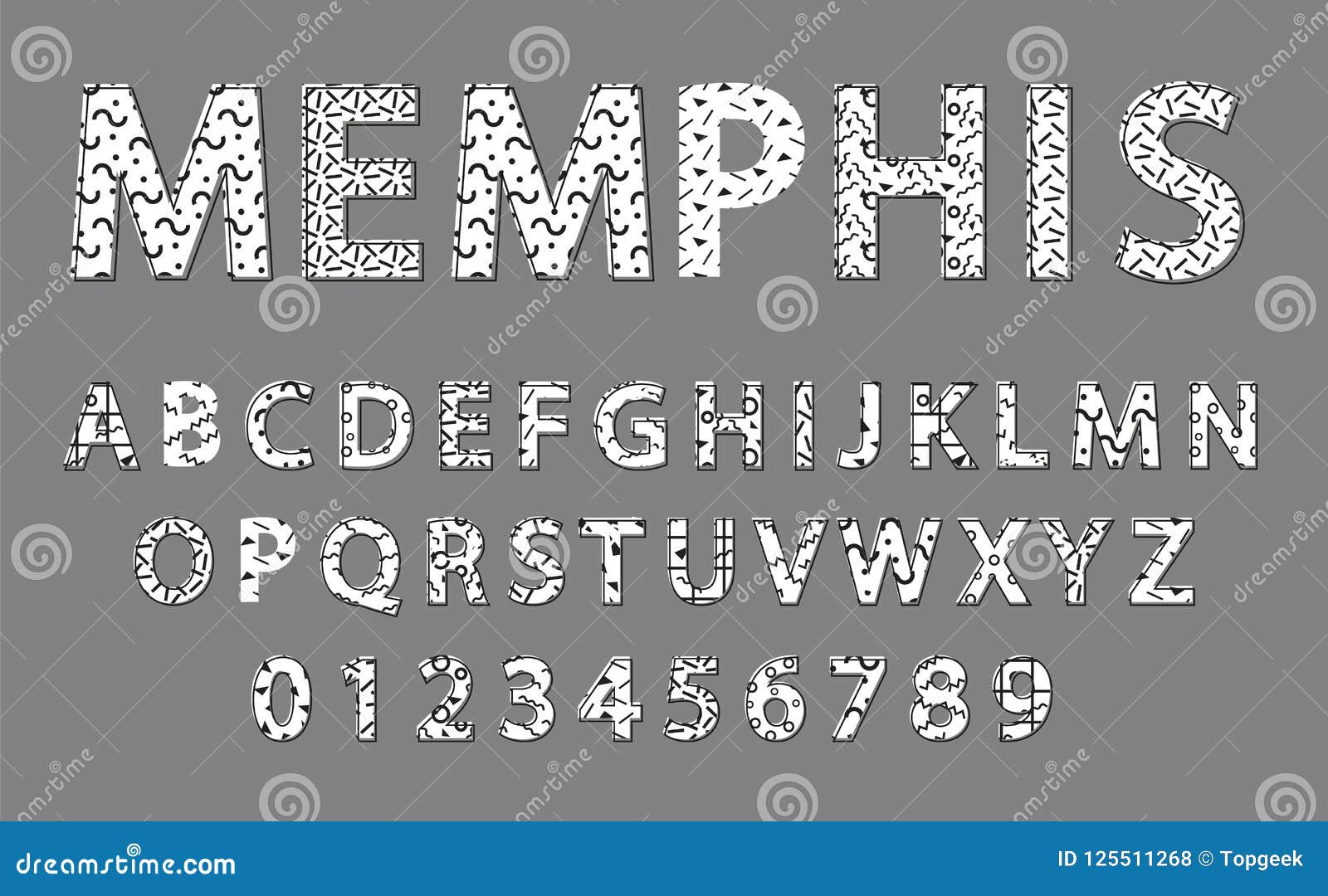 Memphis Alphabet and Numbers Vector Illustration Stock Vector ... Memphis Alphabet and Numbers Vector Illustration Stock Vector ...