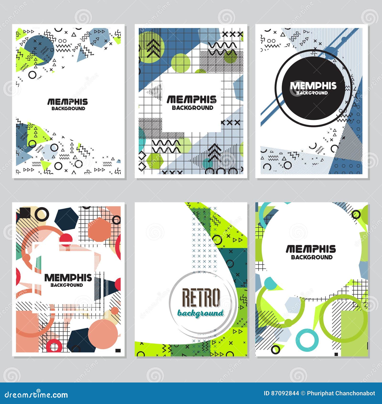 Memphis Background Style Design Template Stock Vector - Illustration of ...