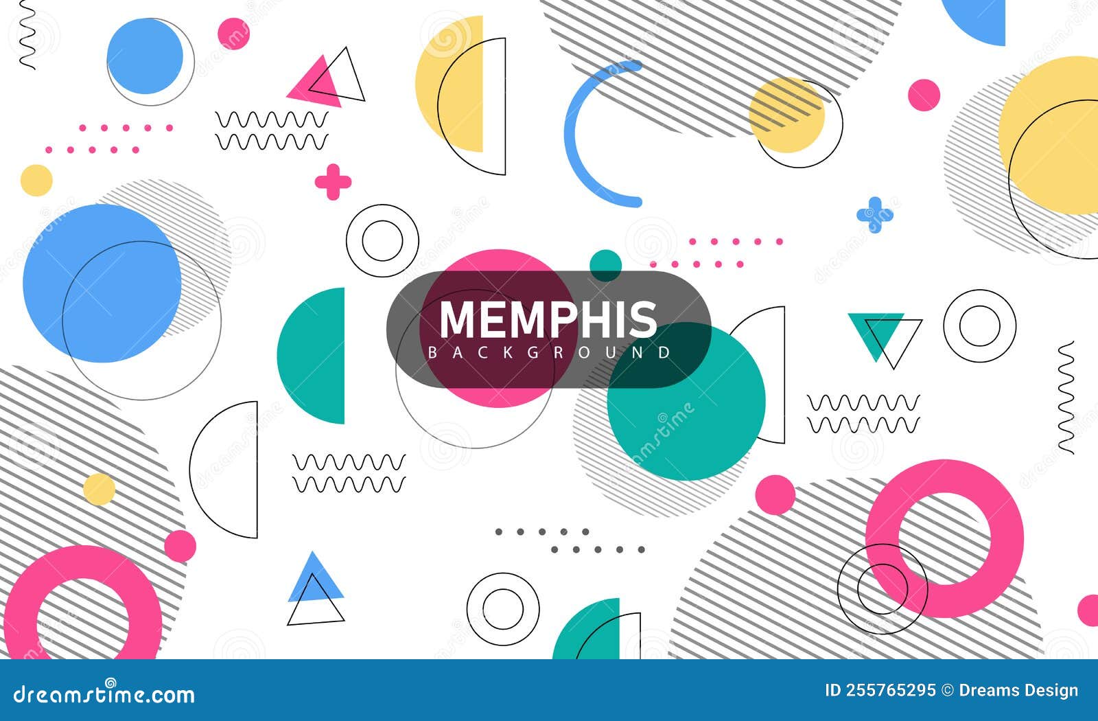 Memphis Colorful Background Design Stock Vector - Illustration of ...