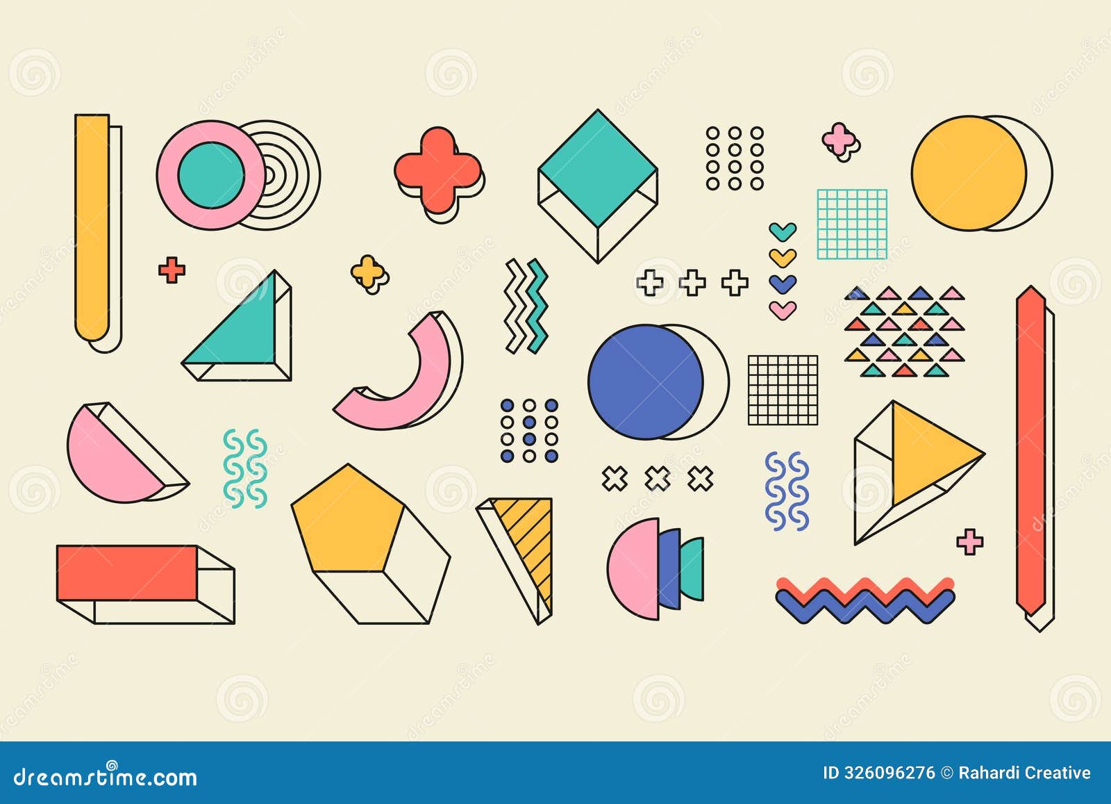 Memphis Design Element stock vector. Illustration of graphic - 326096276