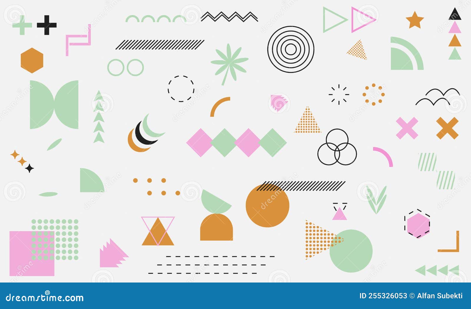 Memphis design elements. stock vector. Illustration of presentation ...