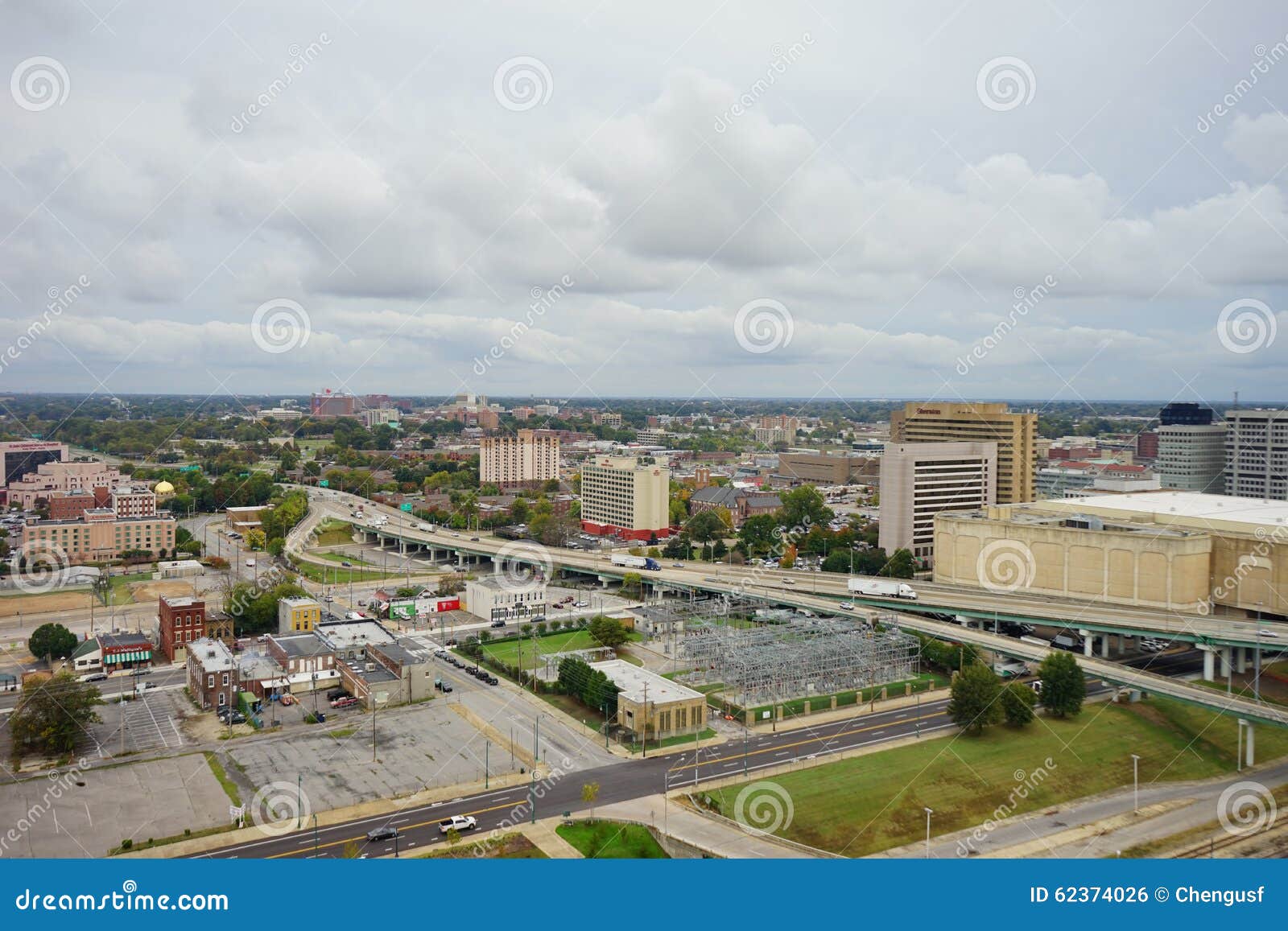 Memphis downtown highway editorial photo. Image of lights - 62374026