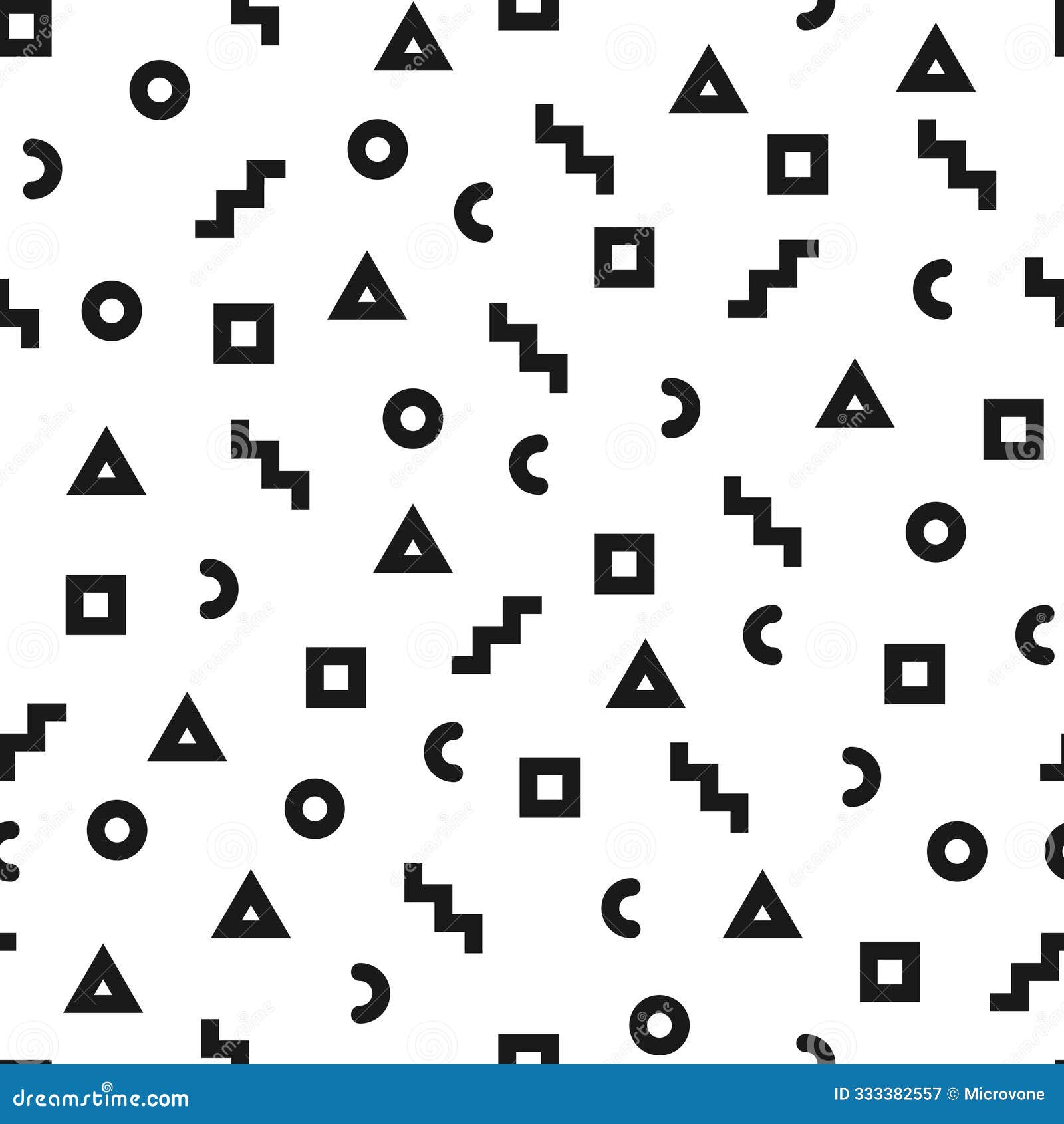 Memphis Pattern. Seamless Modern Geometric Shape Square Stock ...