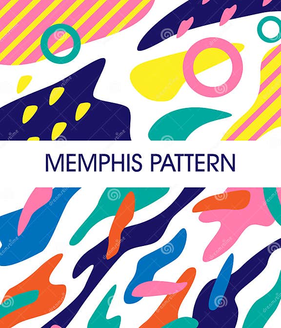 Memphis Pattern Set. Abstract Background Stock Vector - Illustration of ...