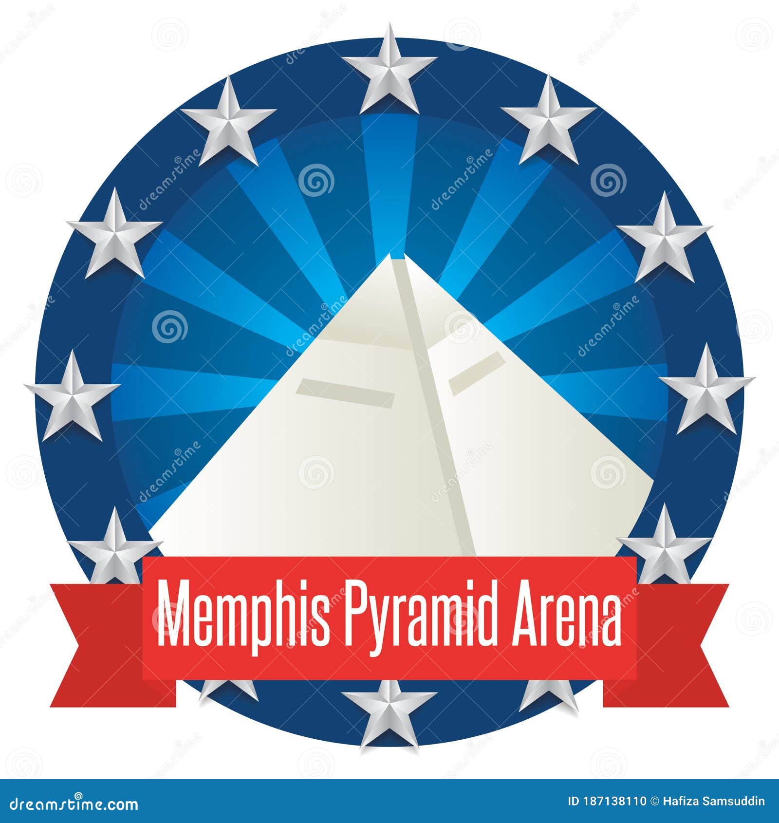 Arena Memphis Pyramid Stock Illustrations – 7 Arena Memphis Pyramid ...