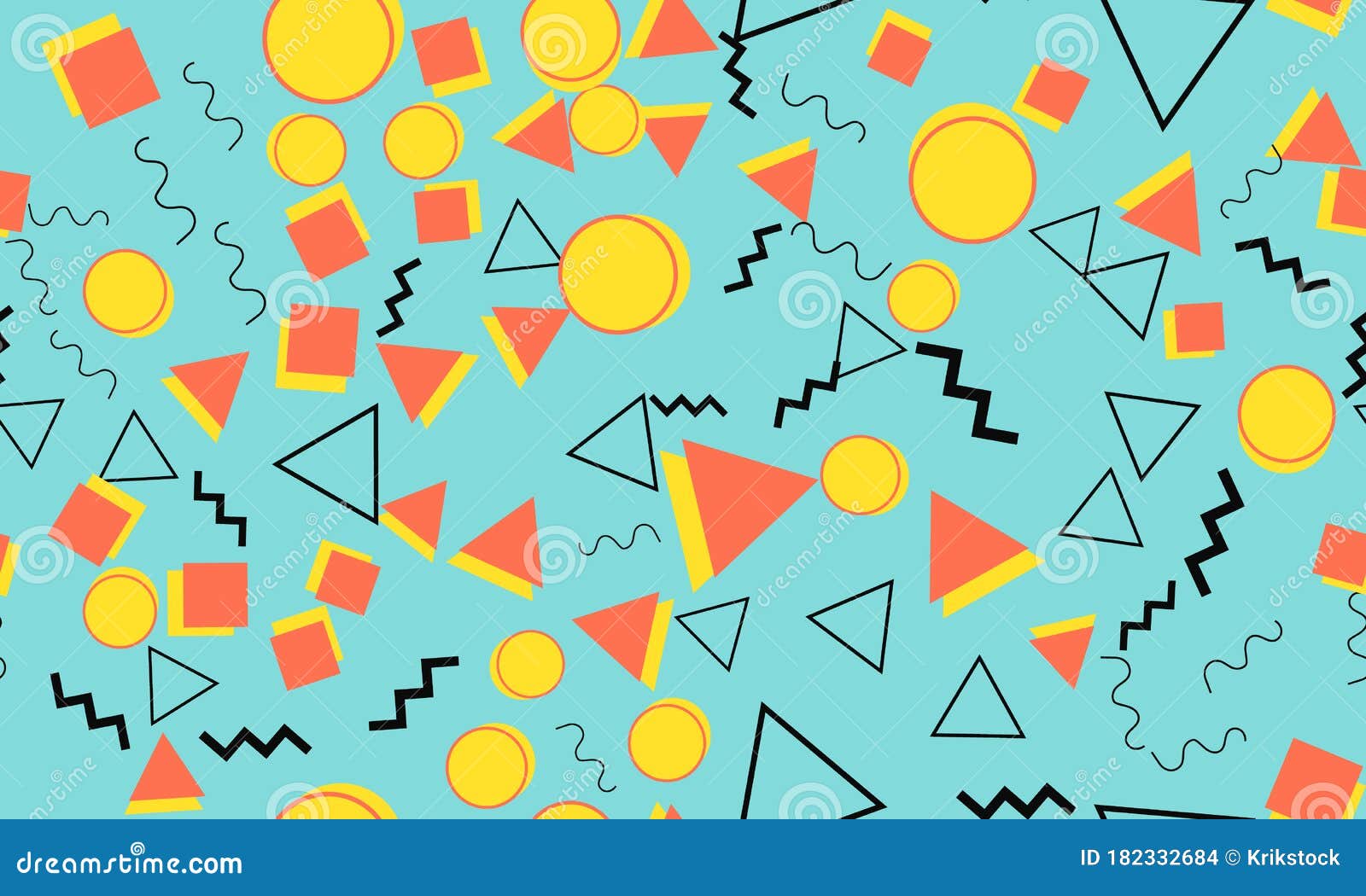 Memphis Seamless Pattern. Fun Background. Vector Stock Vector ...
