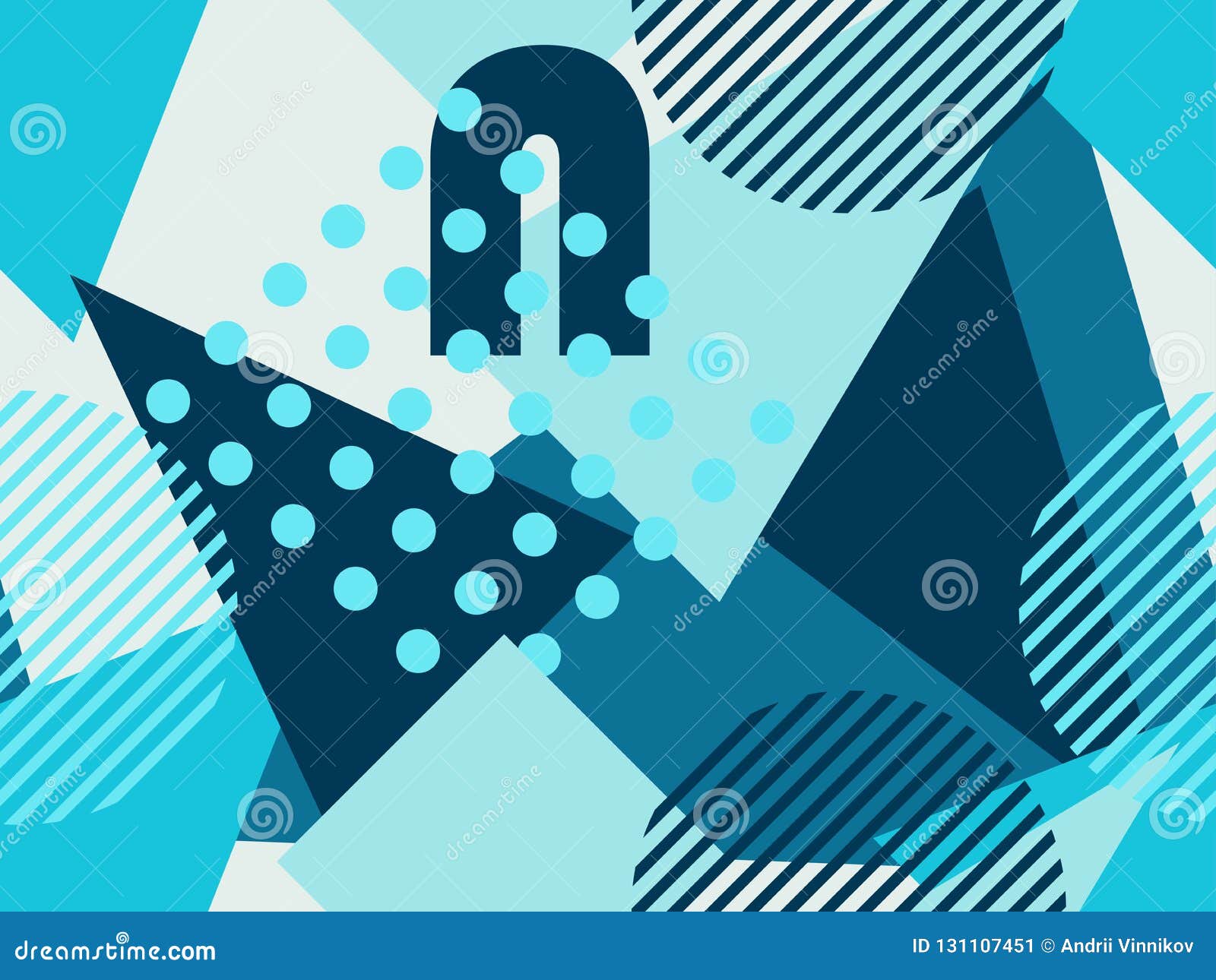 Memphis Seamless Pattern. Geometric Elements Memphis in the Style of ...