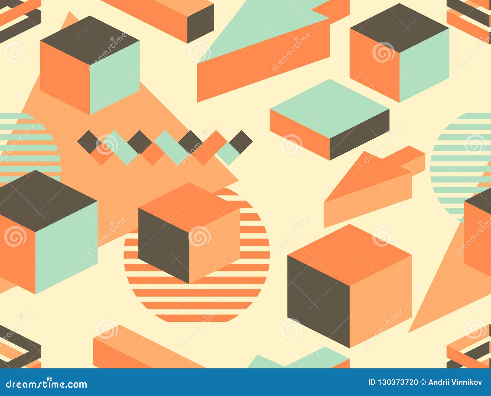 Isometric Shapes Poster. 3D Abstract Geometric Brochures, Futuristic ...