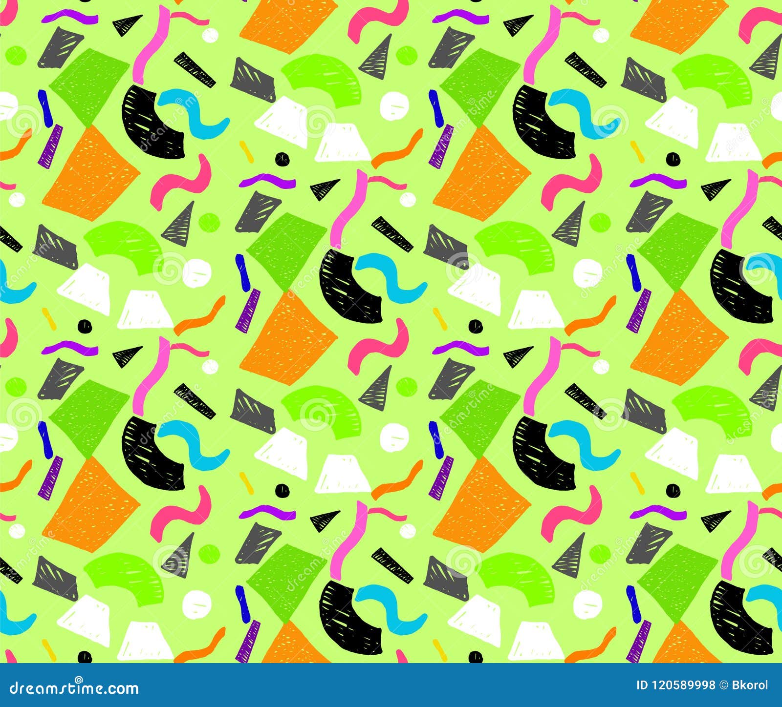 Memphis Seamless Pattern in Retro Style. Stock Vector - Illustration of ... Memphis Seamless Pattern in Retro Style. Stock Vector - Illustration of ...