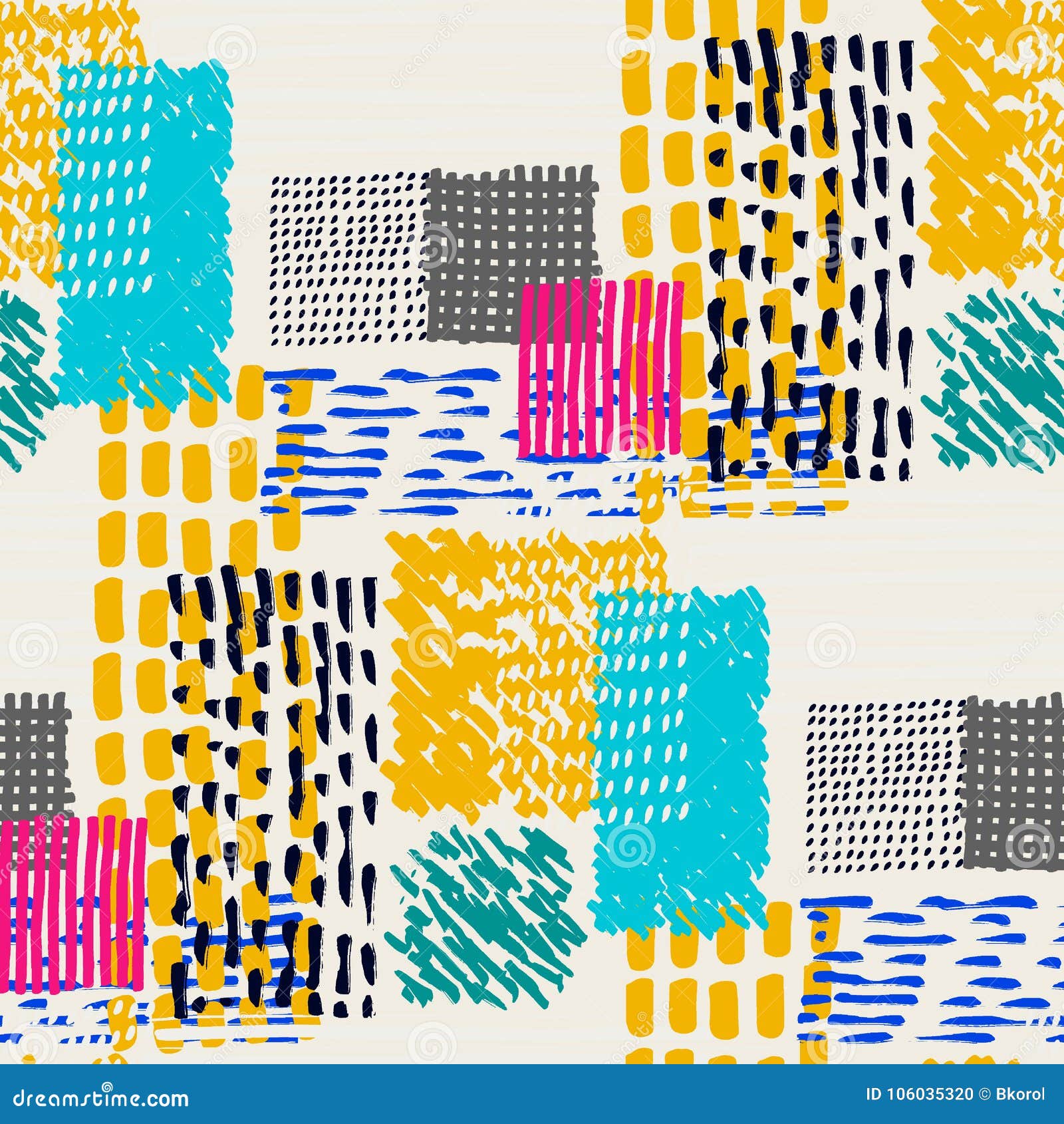 Memphis Seamless Pattern in Retro Style. Stock Vector - Illustration of ...