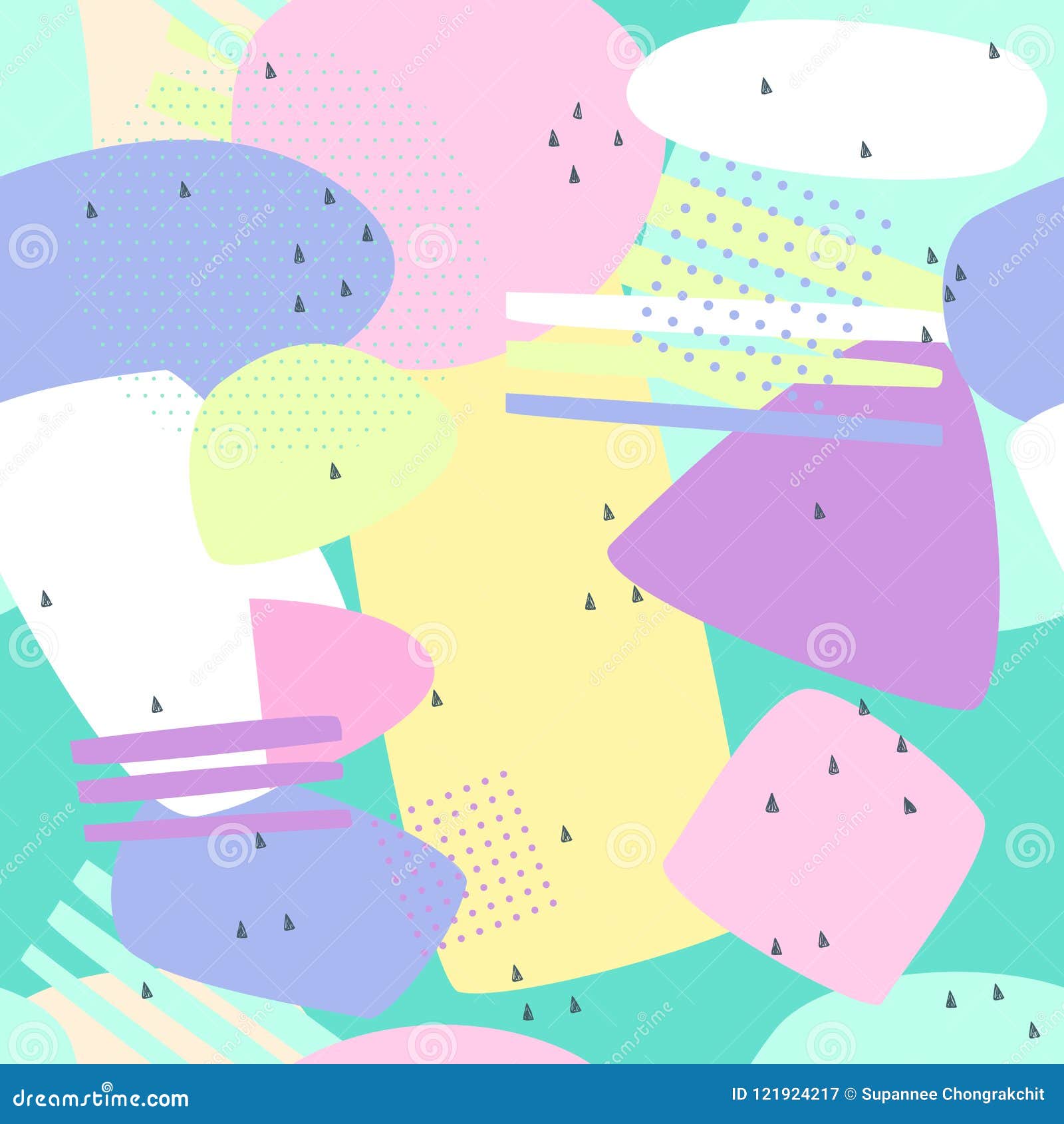 Memphis Seamless Patterns. Abstract Background Pastel for Printi Stock ...