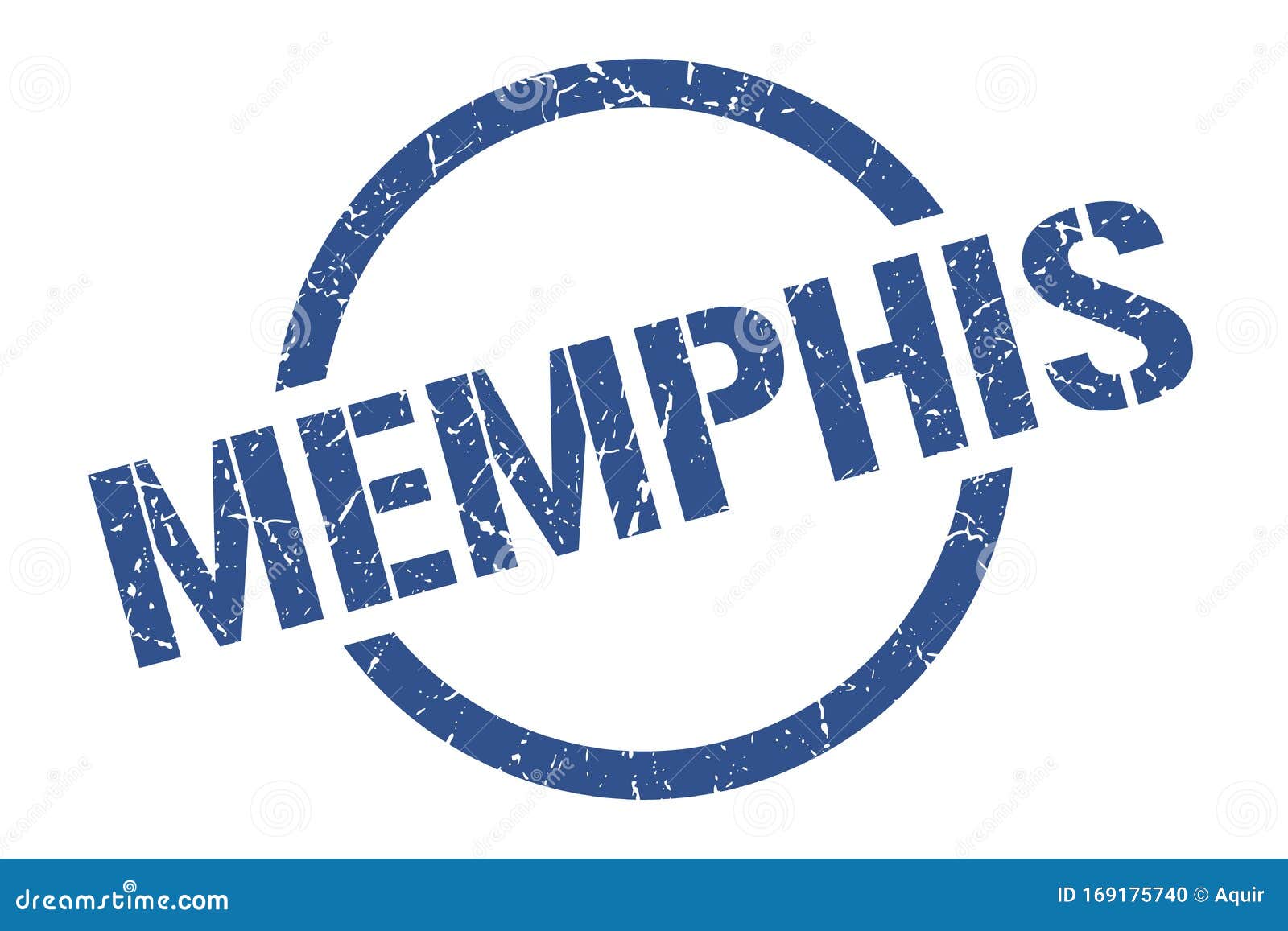 Memphis Stamp. Memphis Grunge Round Isolated Sign Stock Vector ...