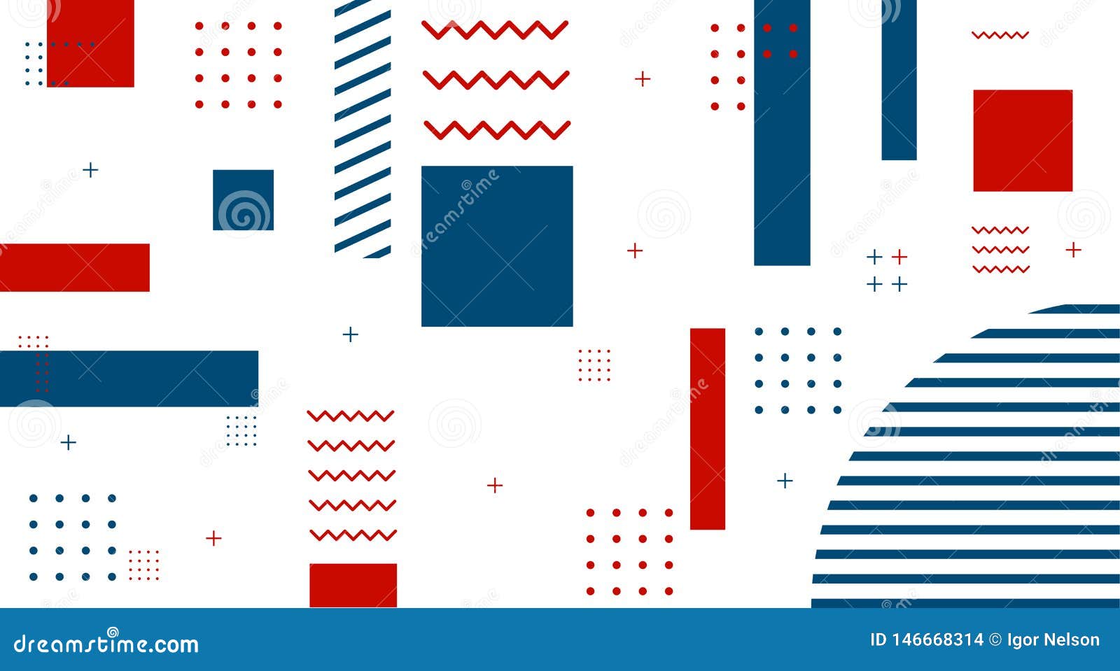 Memphis Style Covers Set with Geometric Shapes and Patterns. Vector ...