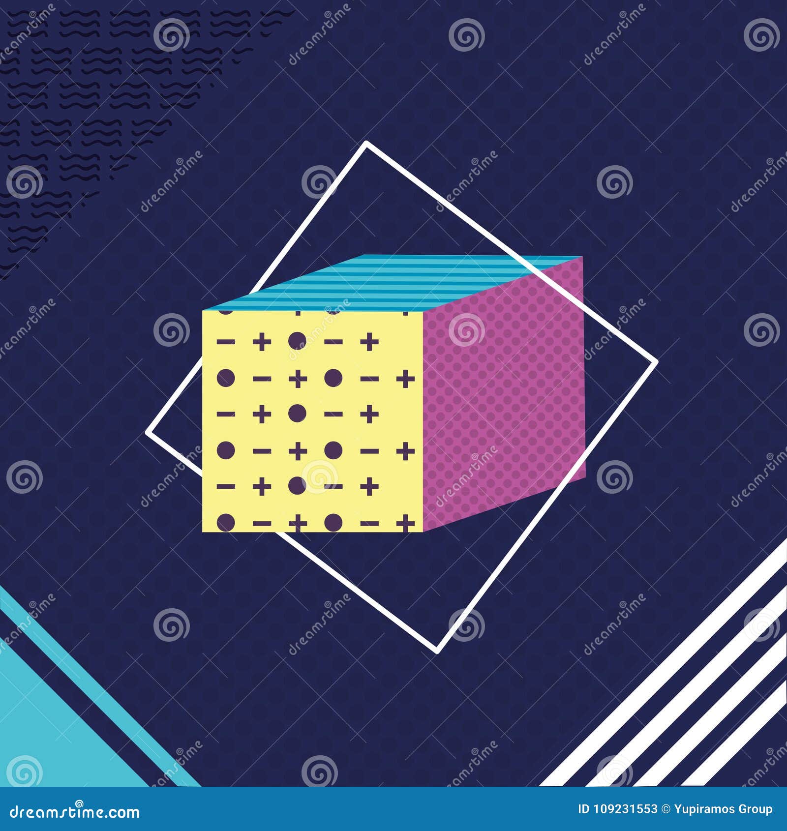 Memphis style design stock vector. Illustration of background - 109231553