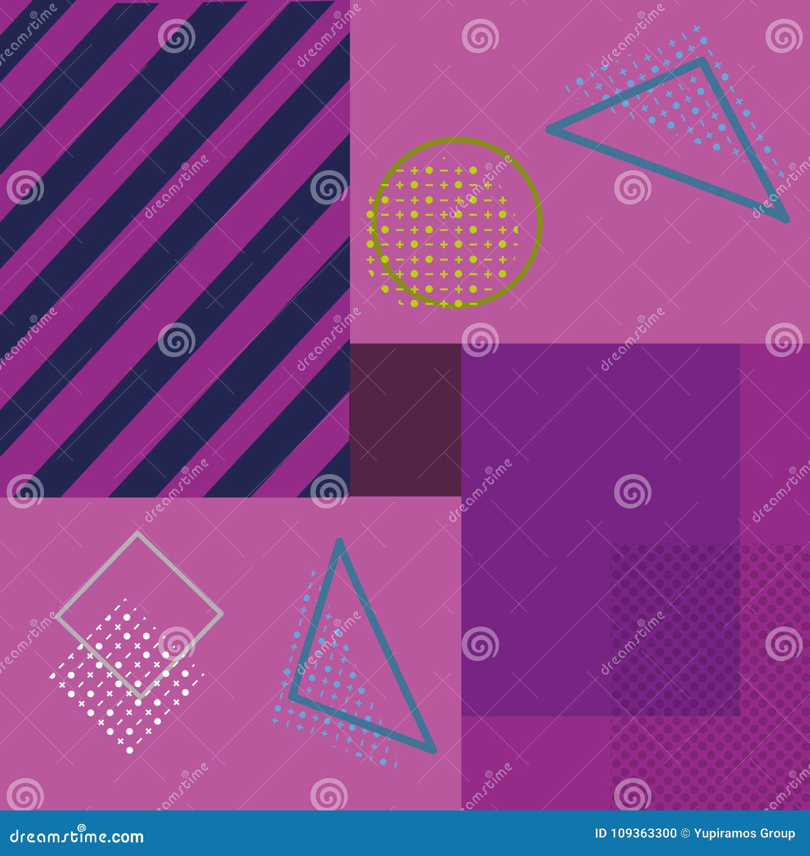 Memphis style design stock vector. Illustration of banner - 109363300