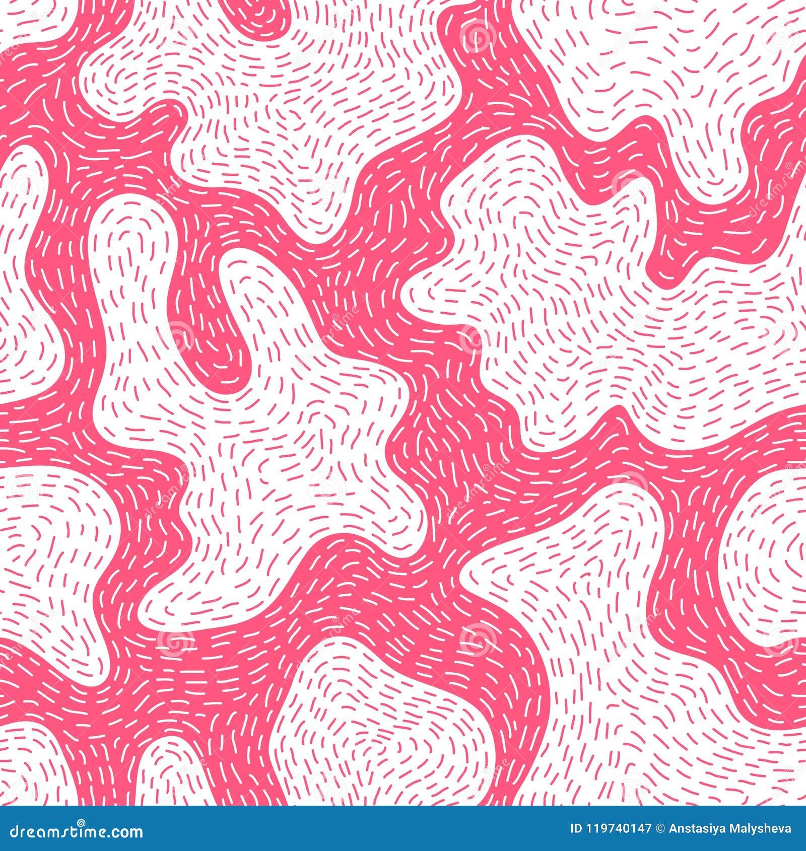 Memphis Style Red Seamless Pattern. Stock Vector - Illustration of ...