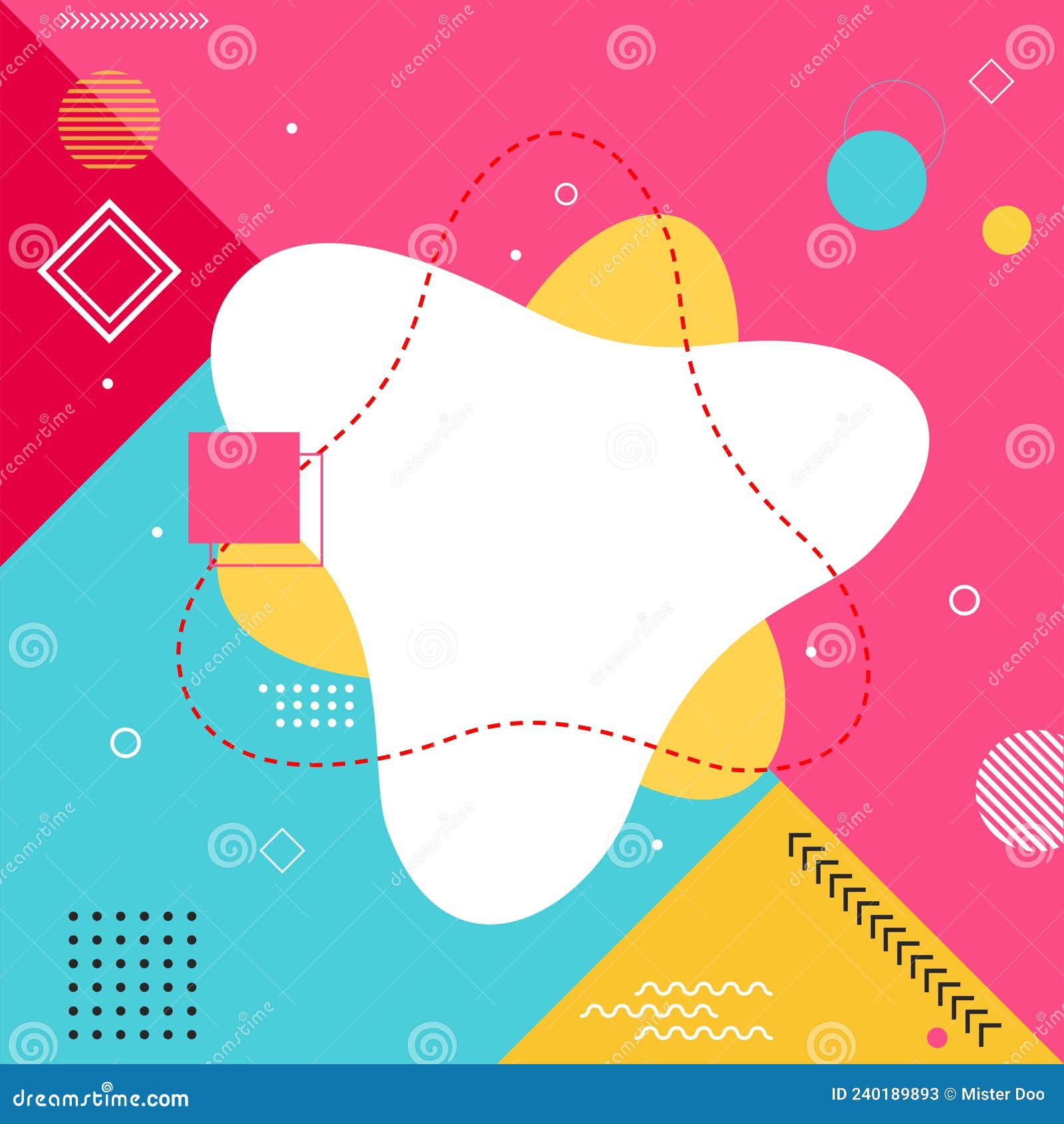 Memphis Style Seamless Pattern. Abstract Modern Graphic Element Stock ...