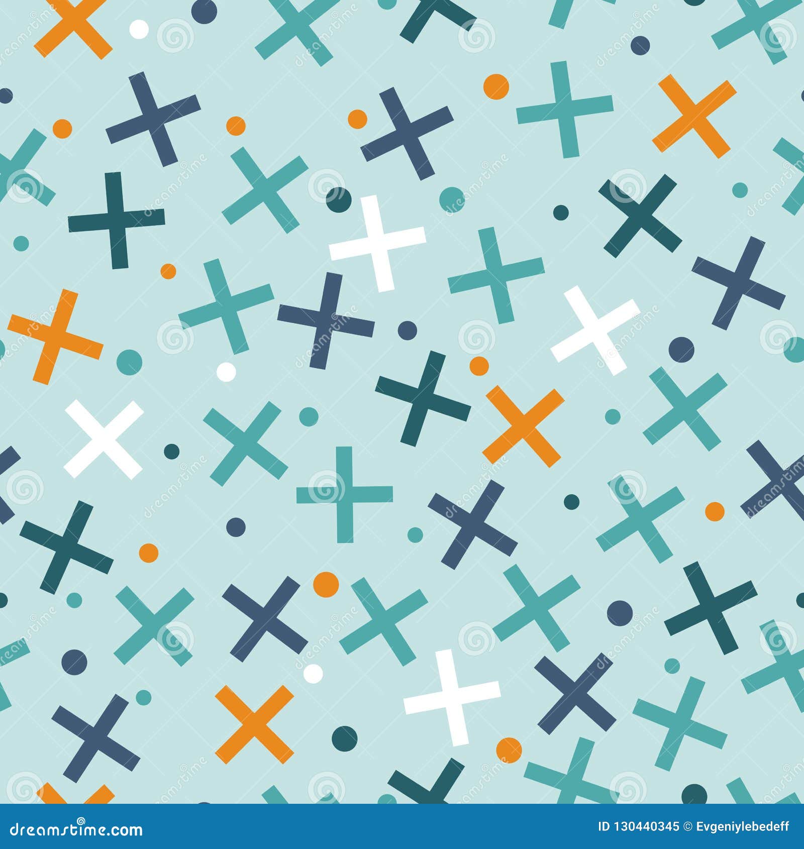 Pattern Of Crosses. Vector Illustration Of Cross Seamless Pattern ...