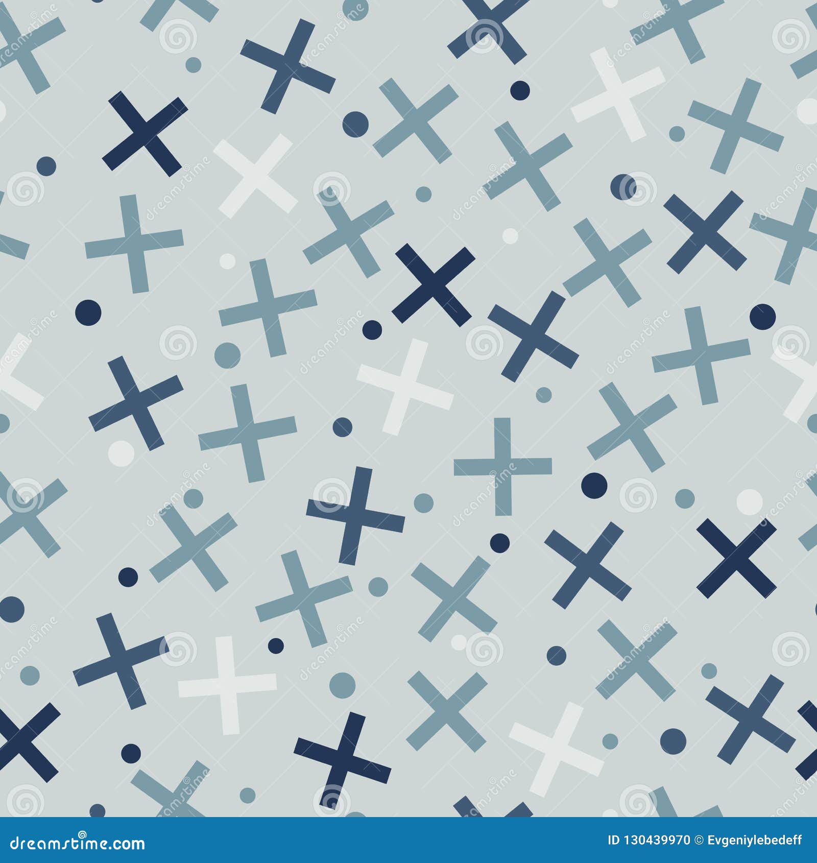 Pattern Of Crosses. Vector Illustration Of Cross Seamless Pattern ...