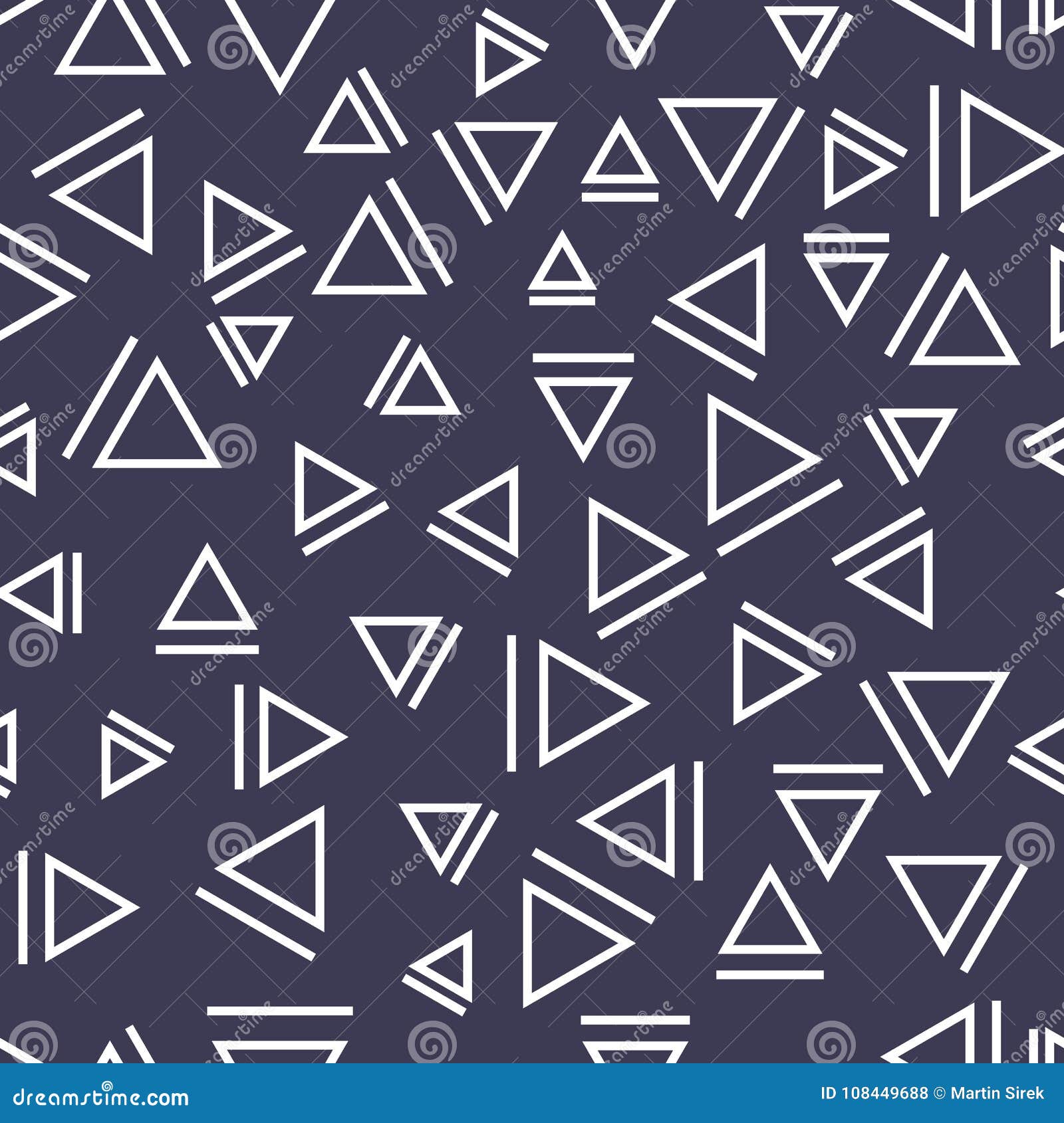 Memphis Style Triangle Seamless Pattern Stock Vector - Illustration of ...
