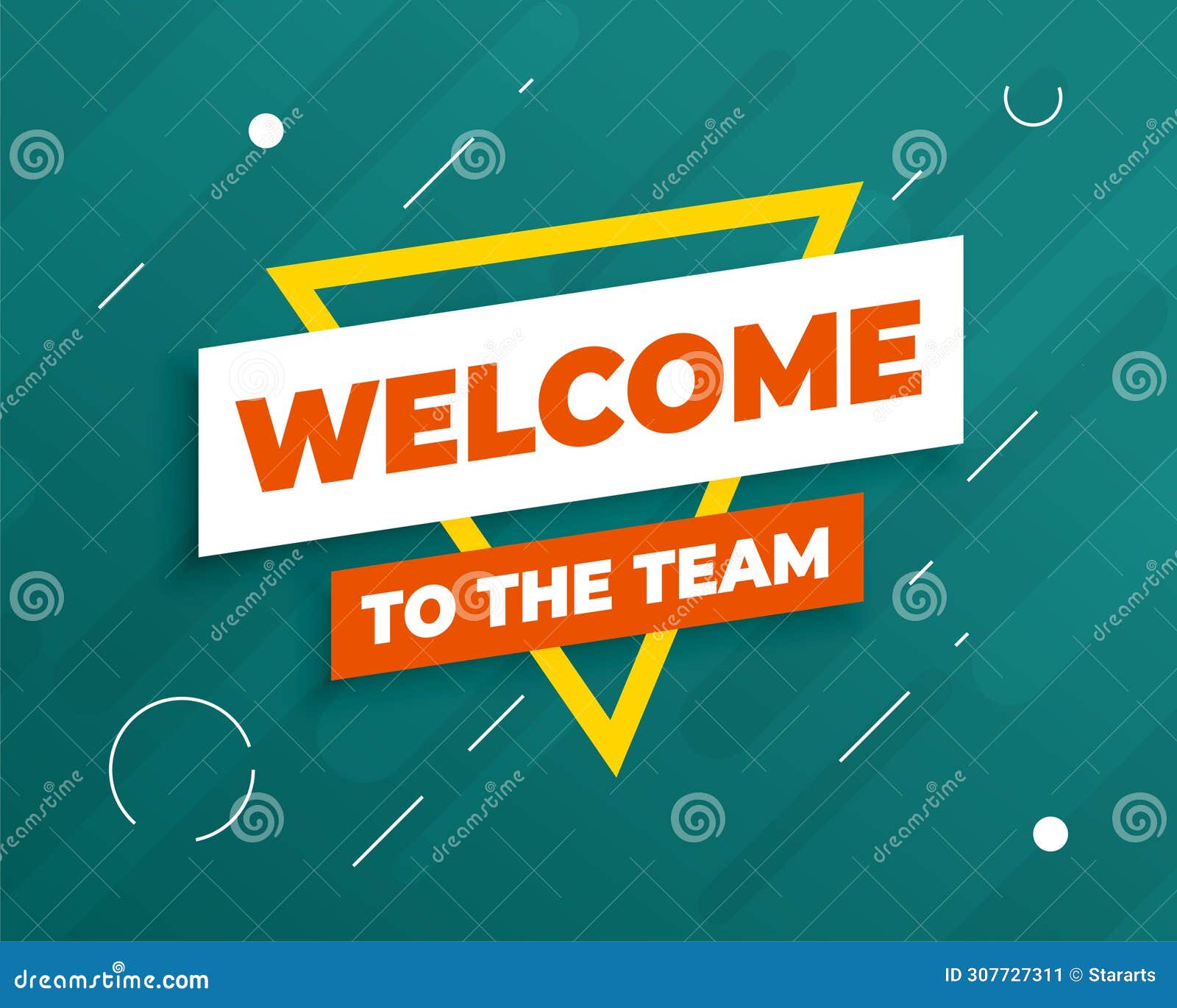 Memphis Style Welcome To the Team Banner for Opening Vacancy Stock ...