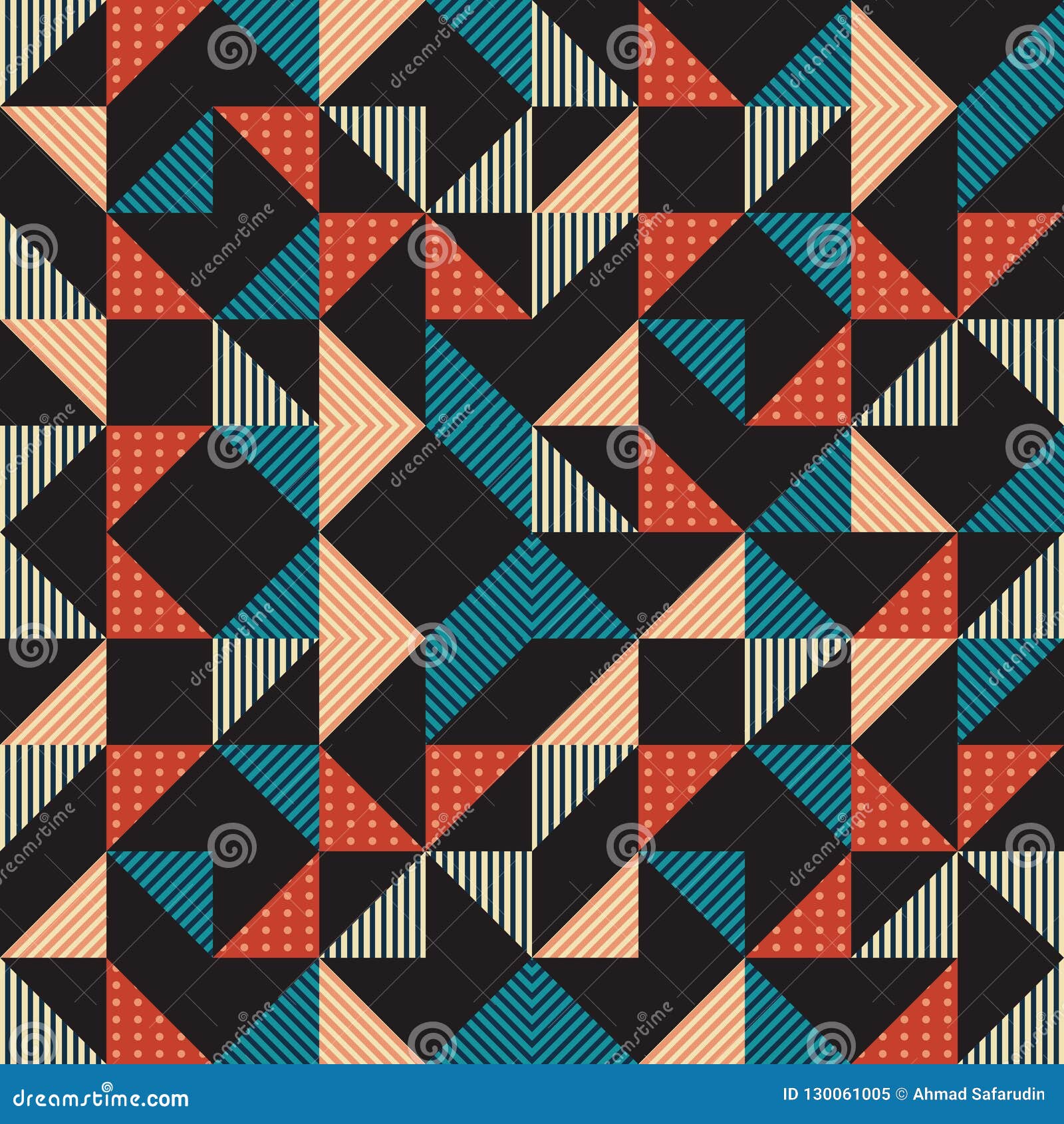 Geometric Triangle Seamless Pattern with Hipster Trendy Calm Colors ...