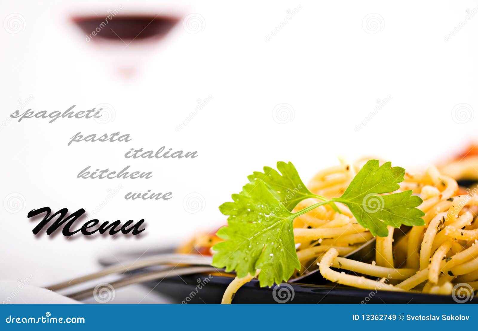 Menú de las pastas imagen de archivo. Imagen de italiano - 13362749