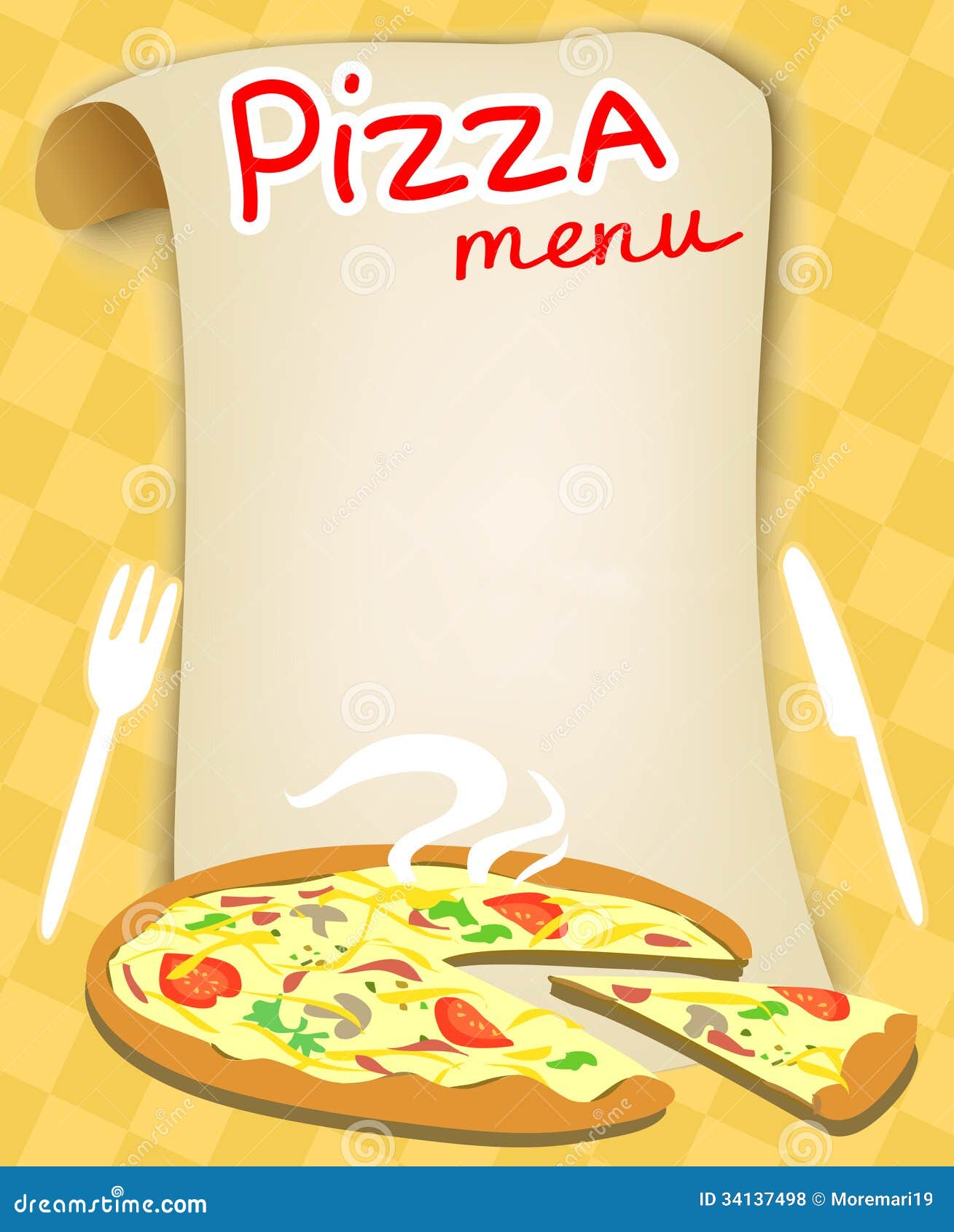 Pizza Background Template For Menu/card/poster Design Stock, 58% OFF