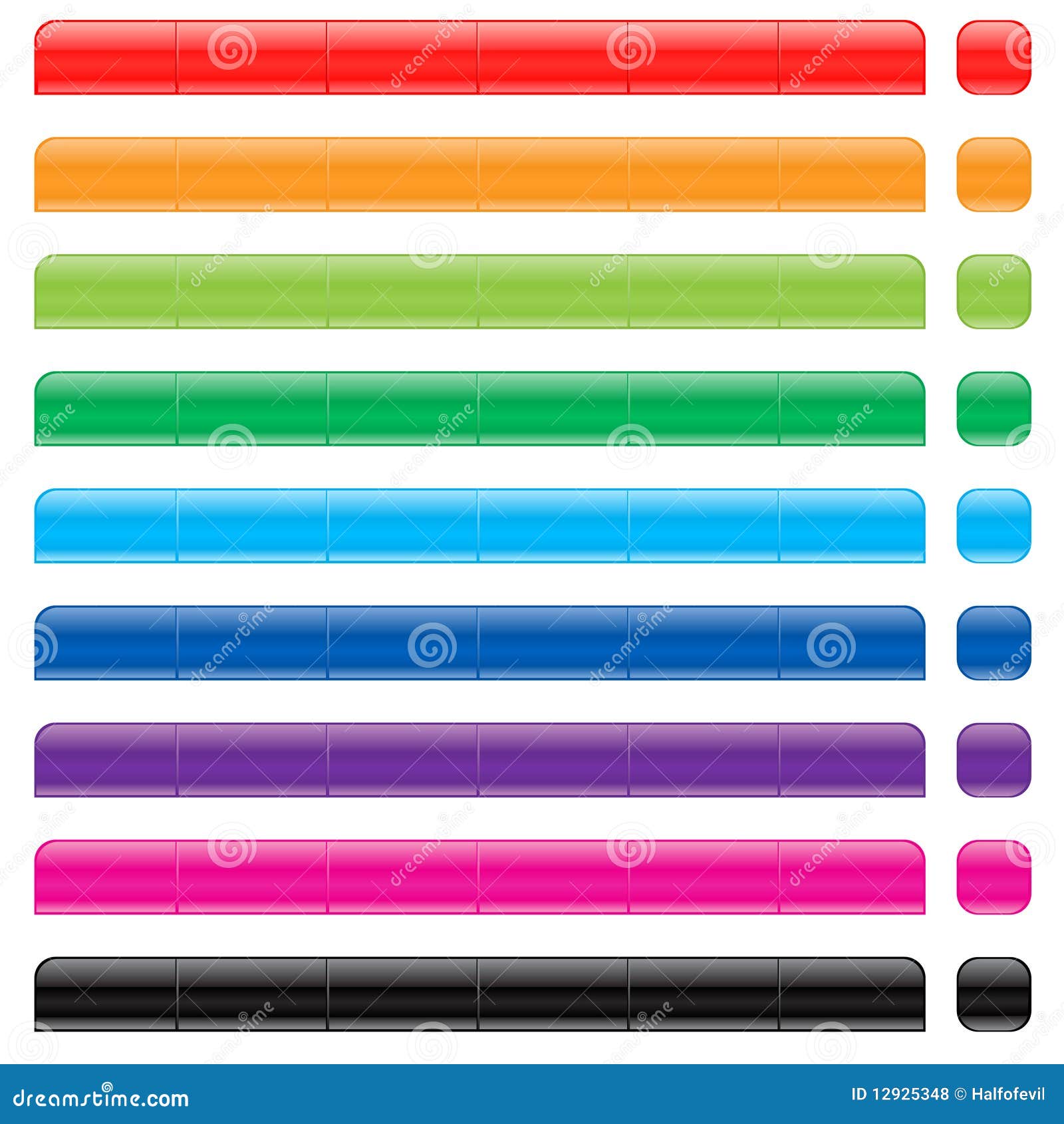 Menús y botones brillantes ilustración del vector. Ilustración de negro ...