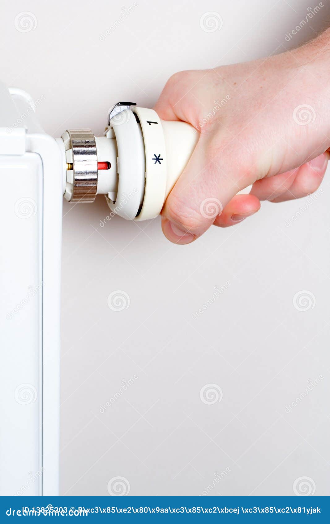 Men Adjusting Thermostat on Home Radiator Stock Image - Image of energy ...